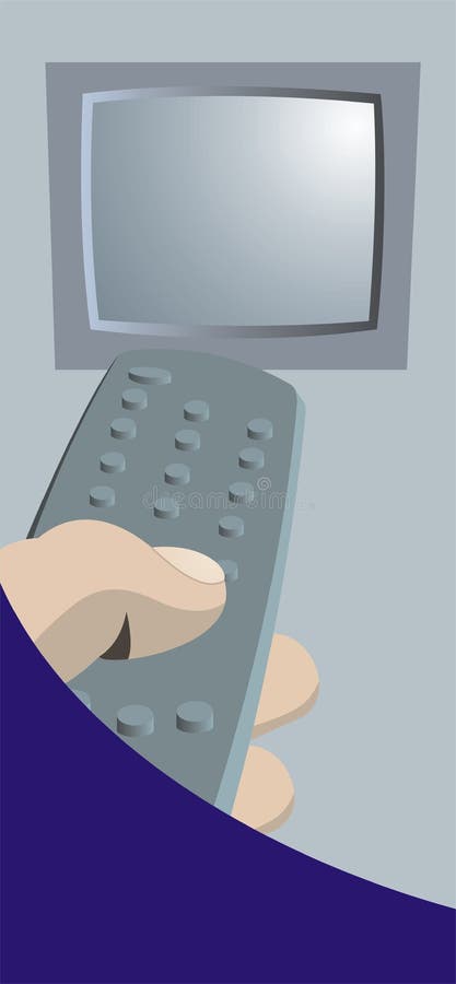 Remote Control and Tv Screen Stock Vector - Illustration of television ...