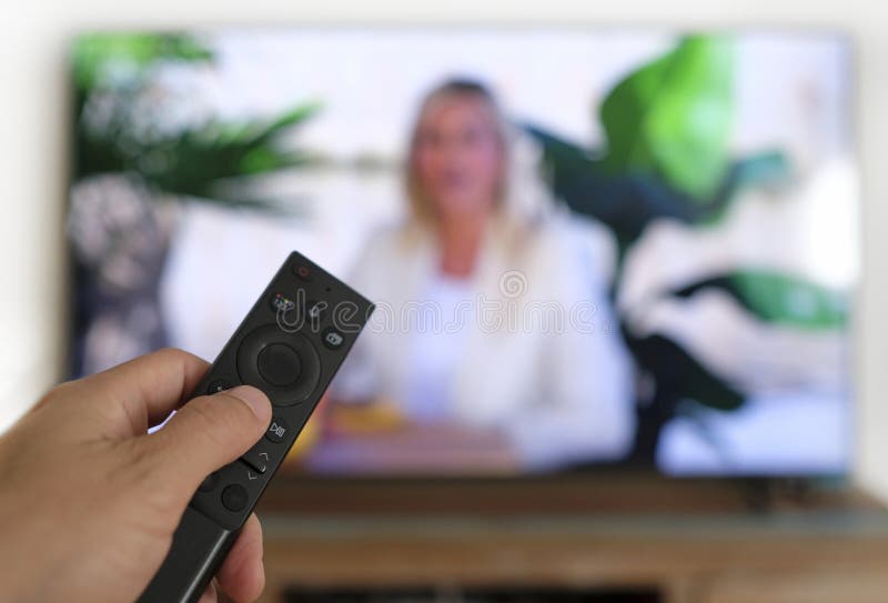 Remote Control and TV Screen Stock Photo - Image of control, home ...