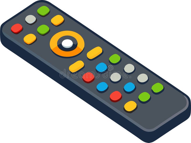 Remote Control for TV on White Background Stock Vector - Illustration ...