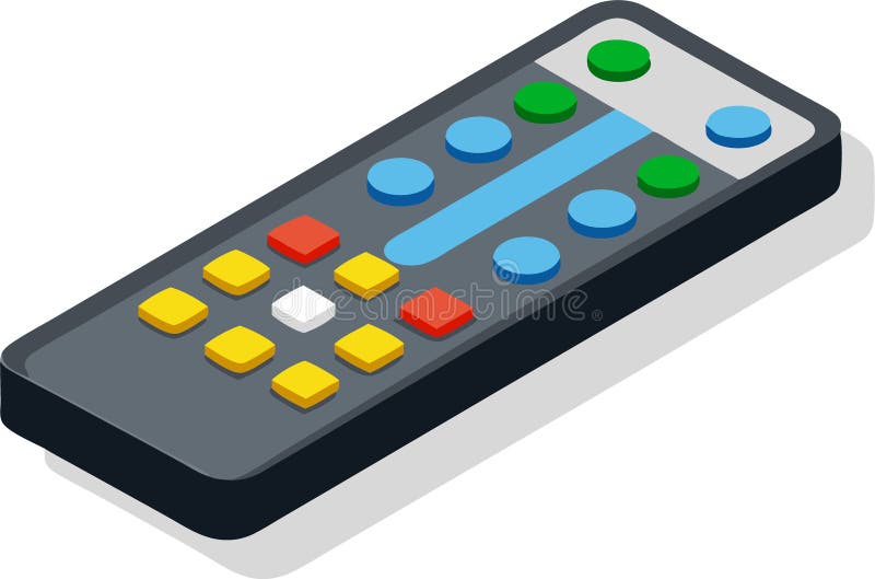 Remote Control for TV on White Background Stock Vector - Illustration ...