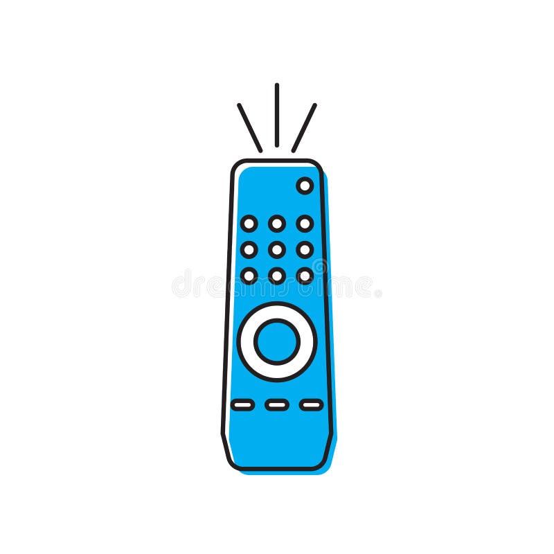 Remote Control Vector Icon, Isolated on White Background Stock Vector ...