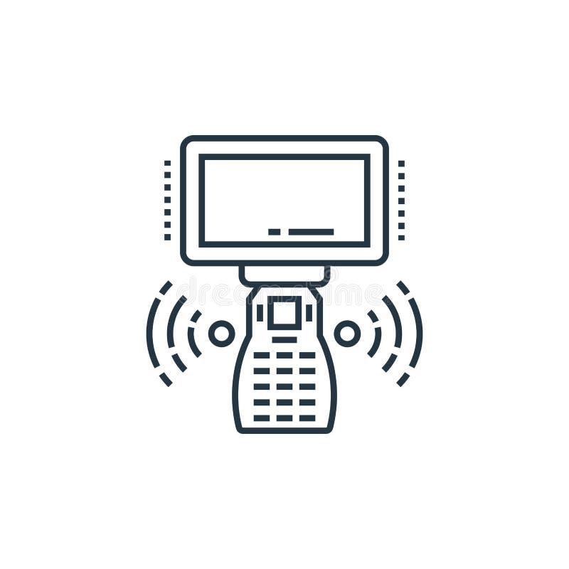 Remote Control Vector Icon Isolated on White Background. Outline, Thin ...