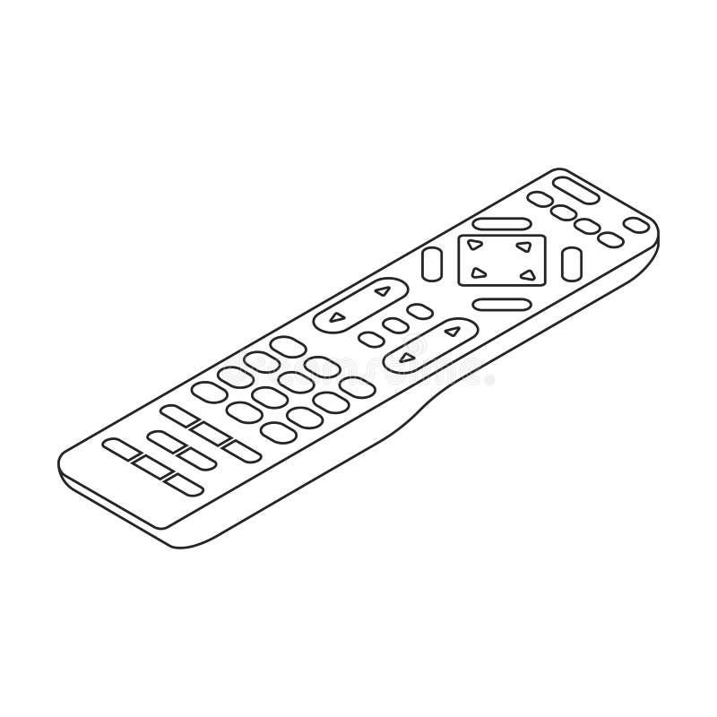 Remote Control Vector Icon. Outline Vector Icon Isolated on White ...