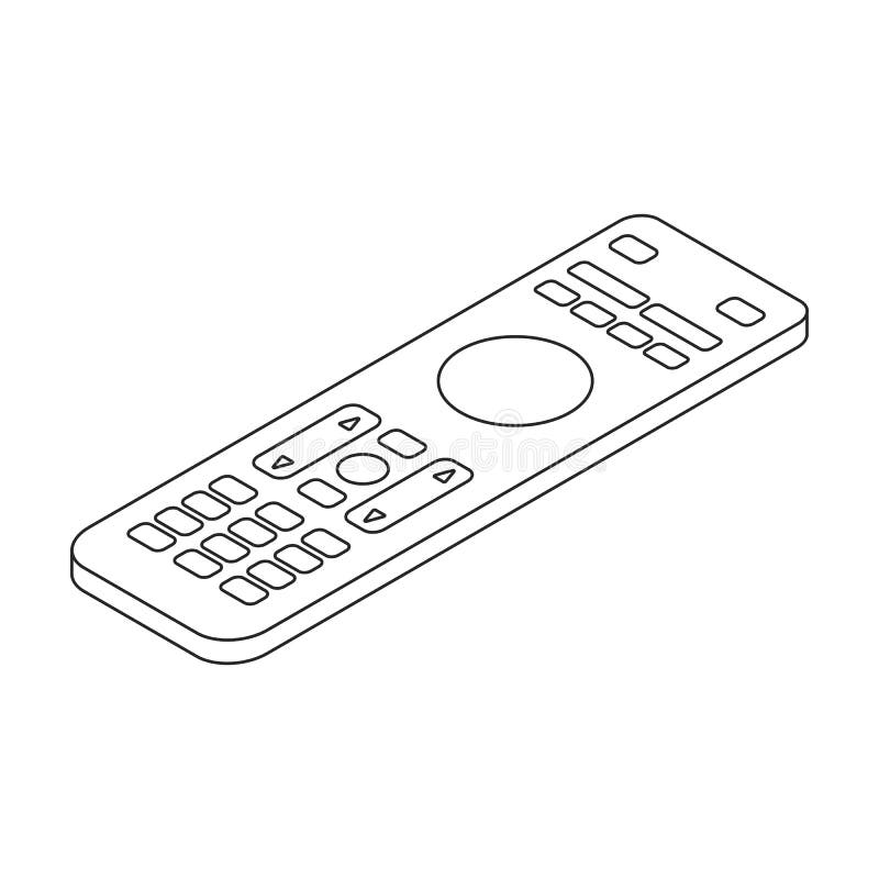 Remote Control Vector Icon. Outline Vector Icon Isolated on White ...