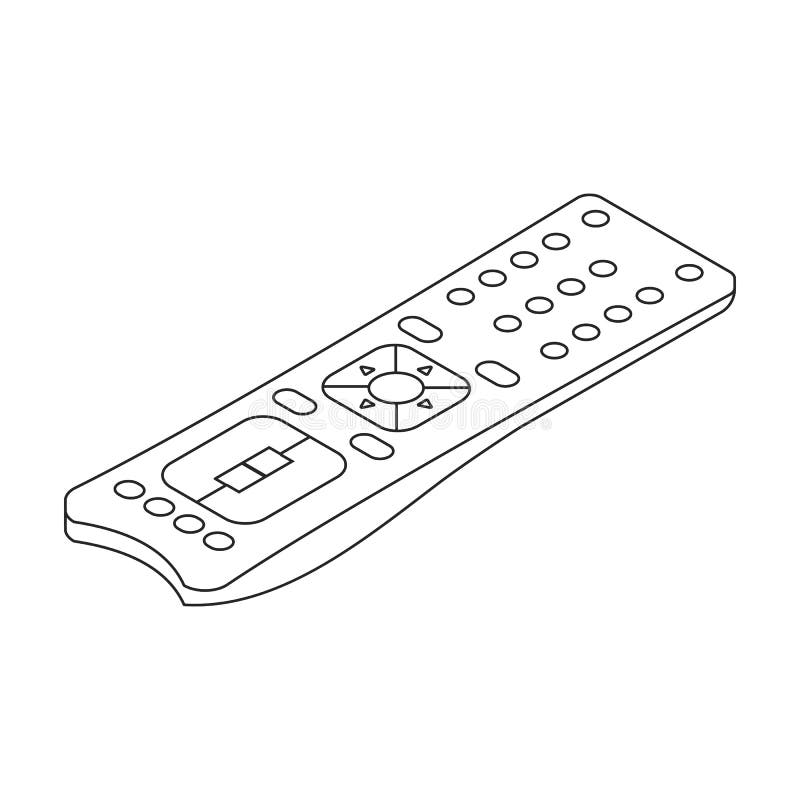 Remote Control Vector Icon. Outline Vector Icon Isolated on White ...