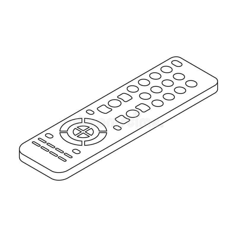 Remote Control Vector Icon. Outline Vector Icon Isolated on White ...