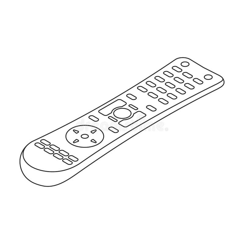 Remote Control Vector Icon. Outline Vector Icon Isolated on White ...