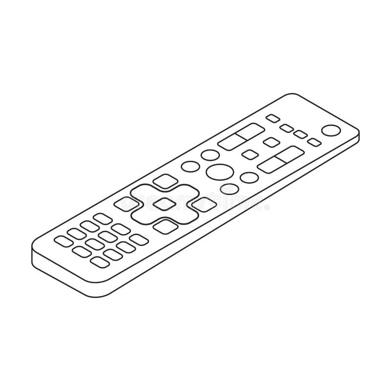 Remote Control Vector Icon. Outline Vector Icon Isolated on White ...