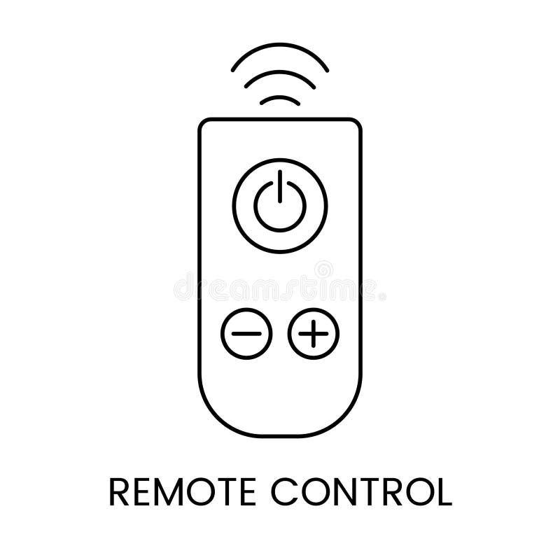 Remote Control in Vector Line Icon. Stock Vector - Illustration of ...
