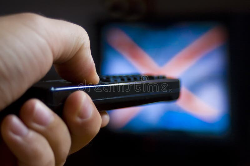 Remote Control for Watching TV Stock Image - Image of involved, news ...