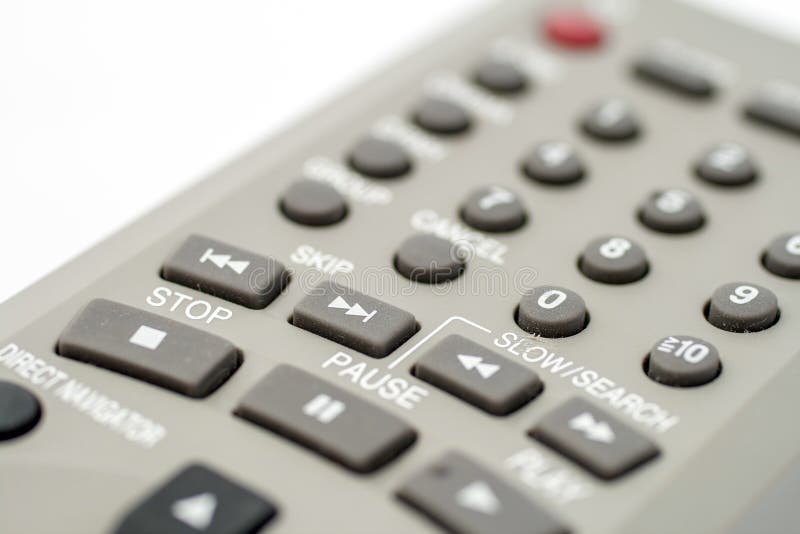 Remote Control on a White Background Stock Image - Image of button ...