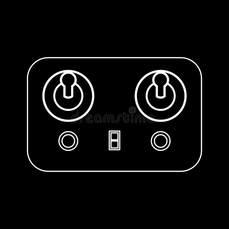 Remote Control White Color Icon . Stock Vector - Illustration of ...