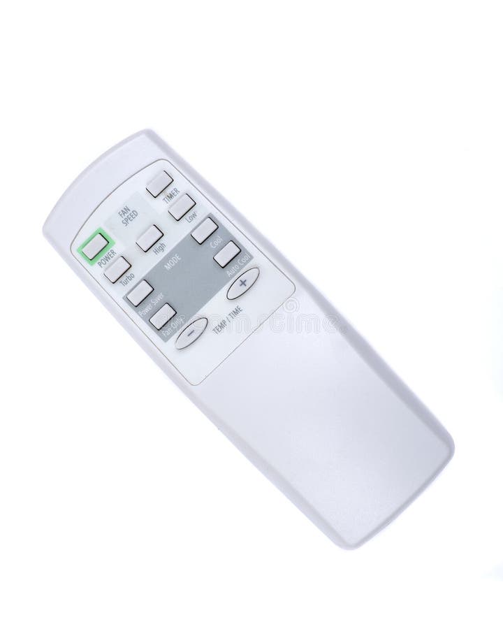 Remote Control for Window Mounted Air Conditioner Isolated on White ...