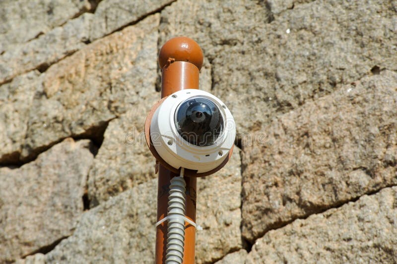 Remote Controlled Security Camera Stock Photo - Image of technology ...