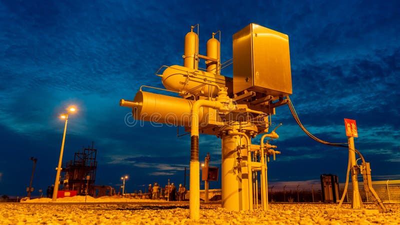 Remote Controlled Underground Valve Actuator on Gas Pipeline Stock ...