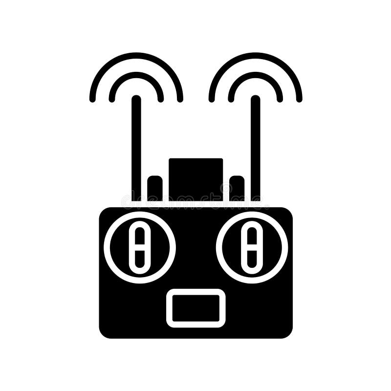 Remote Controller Black Glyph Manual Label Icon Stock Vector ...