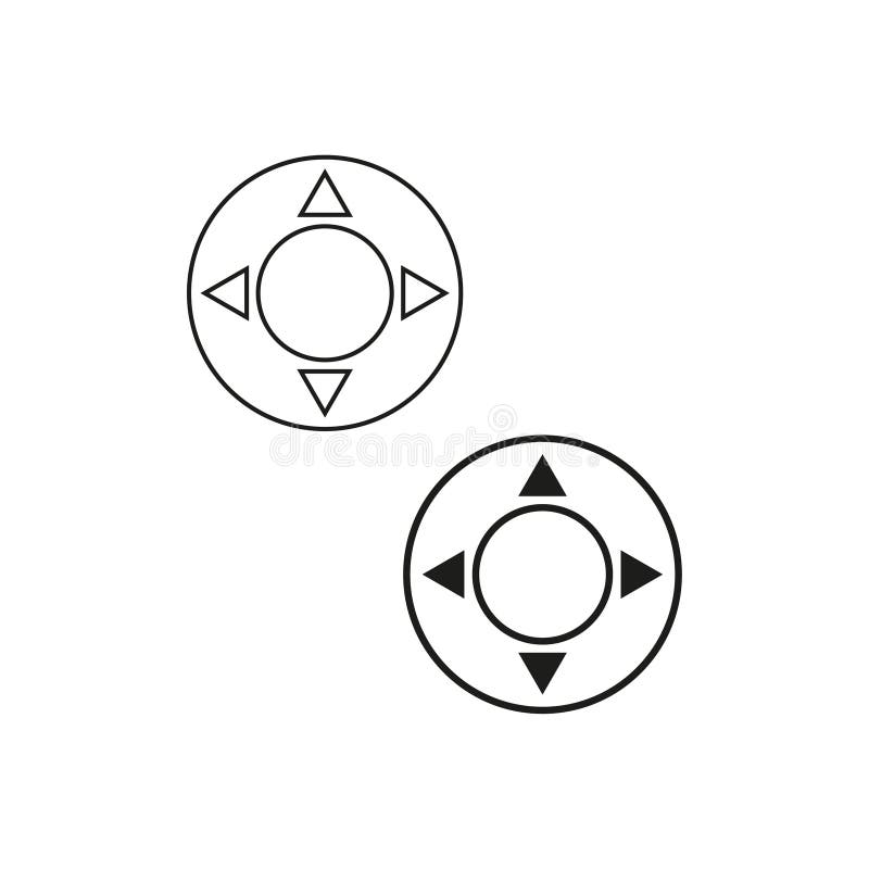 Remote Controller Dial. Knob, Joystick Icon Set. Vector Illustration ...