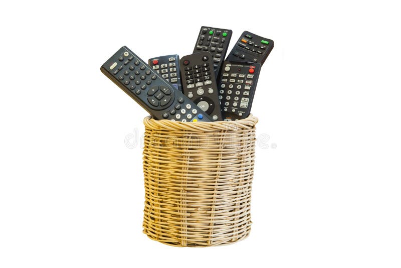 Remote Controller on White Background Stock Image - Image of controls ...