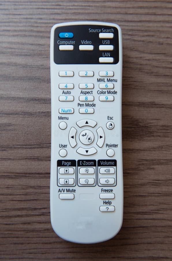 Remote Controller . White Projector System REMOTE Control Wooden ...