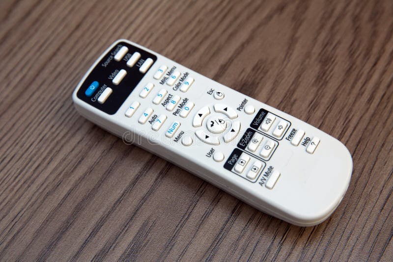 Remote Controller . White Projector System REMOTE Control Wooden ...