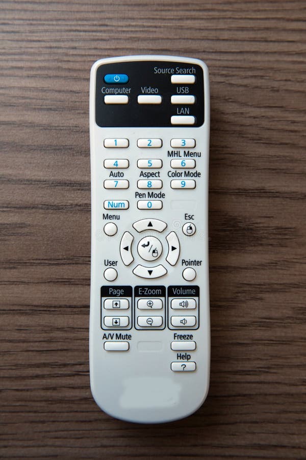 Remote Controller . White Projector System REMOTE Control Wooden ...