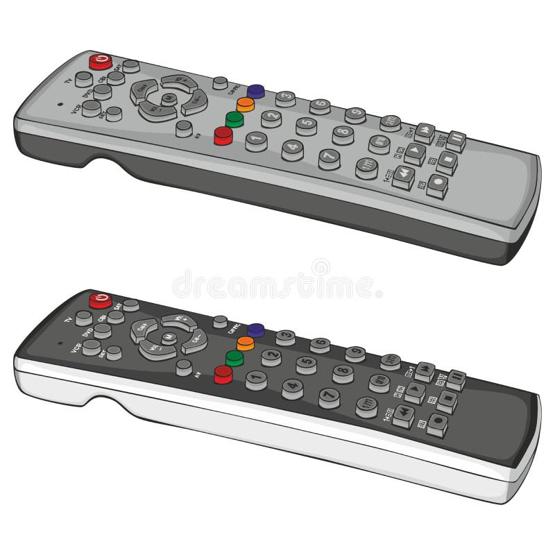 Remote controls stock vector. Illustration of shiny, power - 18196336