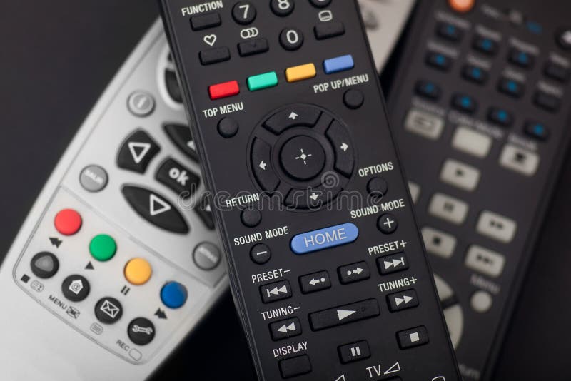Remote Controls stock image. Image of detail, digital, black - 95235