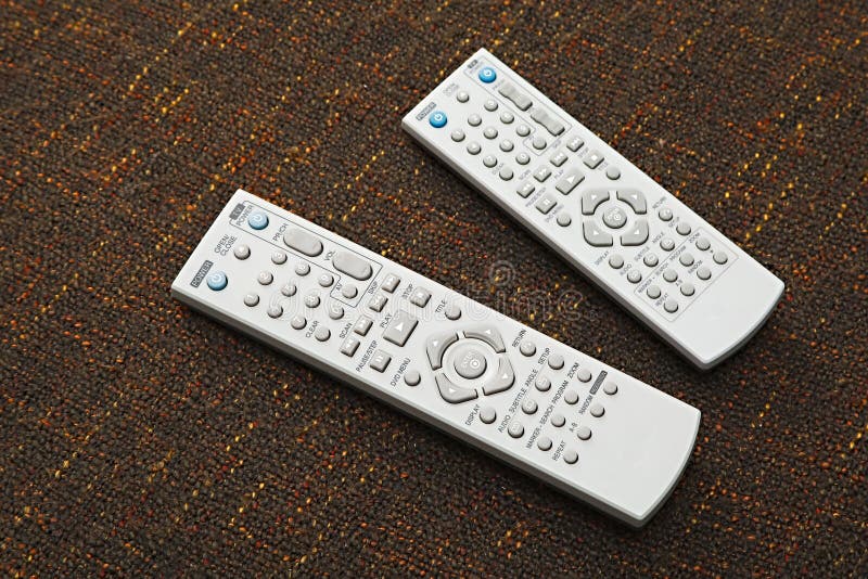 Remote Controls for Tv and Dvd Stock Photo - Image of leisure, program ...