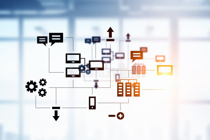 Remote Data Exchange Mixed Media Stock Illustrations – 3 Remote Data ...