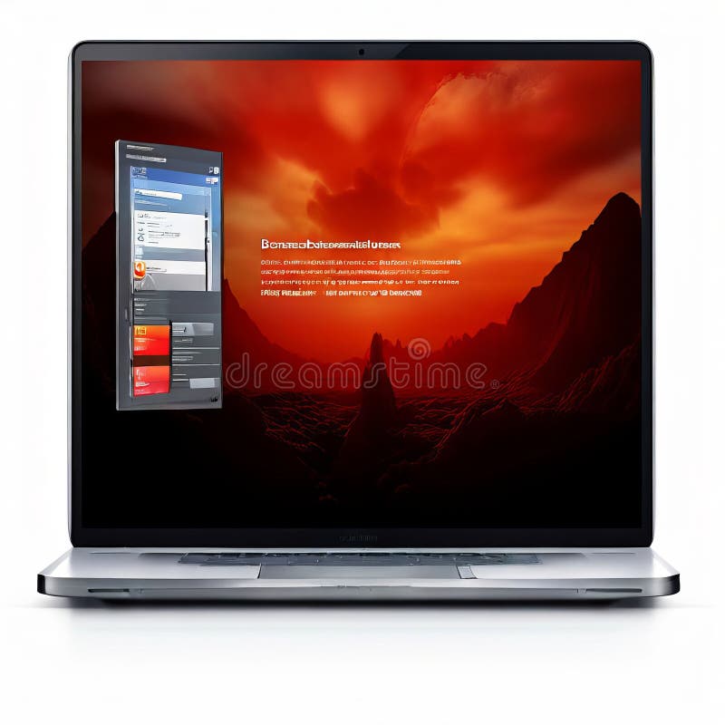 Remote Desktop Interface with Remote Login Screen Sha Stock Image ...