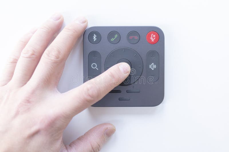 Remote Device of Office Meeting Room Stock Image - Image of controller ...