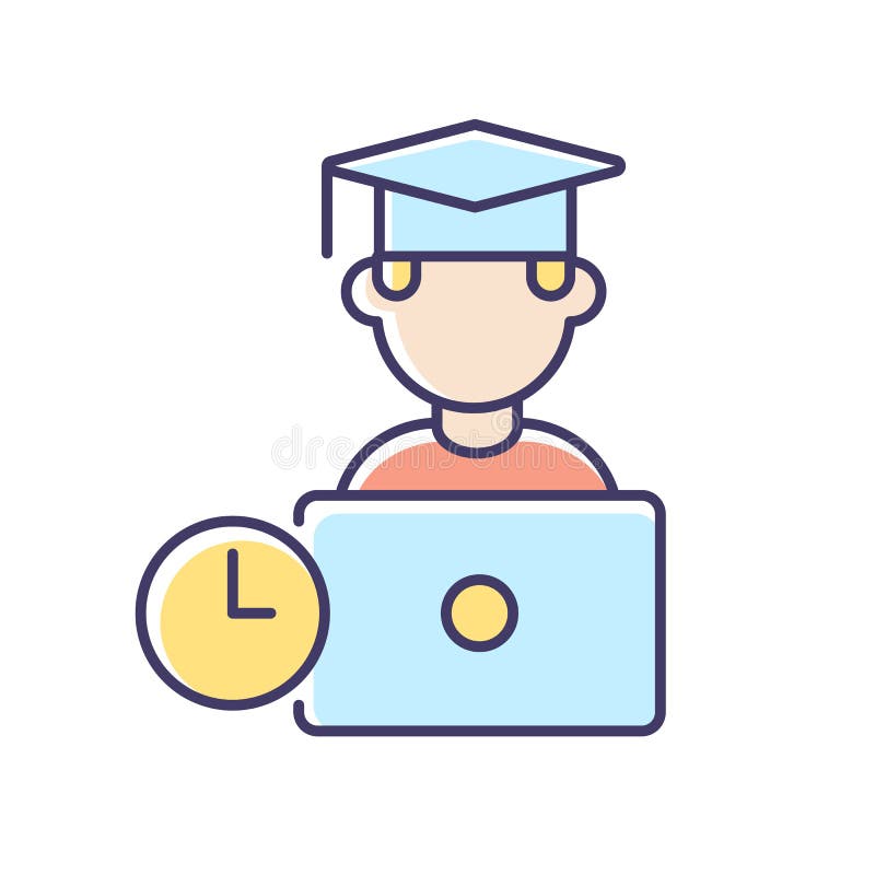 Remote Education RGB Color Icon Stock Vector - Illustration of coaching ... Remote Education RGB Color Icon Stock Vector - Illustration of coaching ...