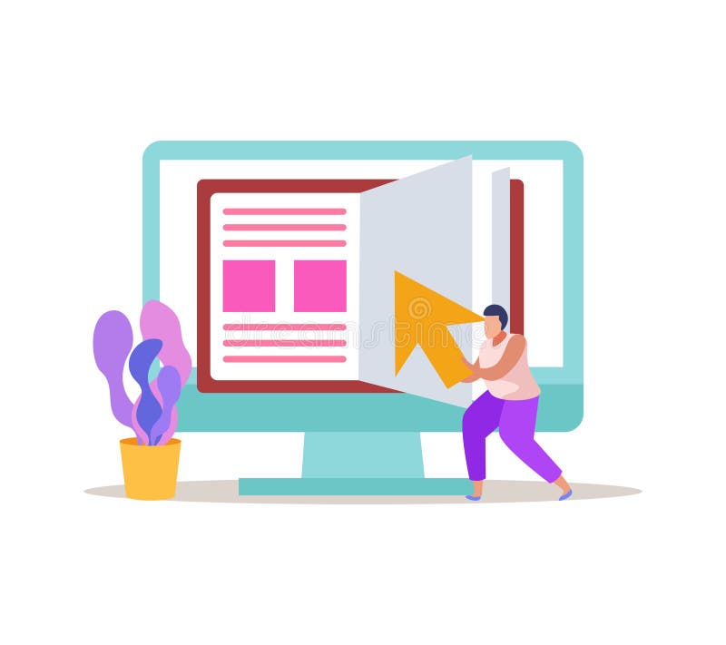 Remote Education Vector Illustration Stock Illustration - Illustration ...