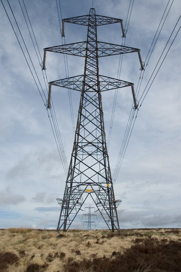 Remote Electricity Pylon stock photo. Image of moor, electicity - 4716112