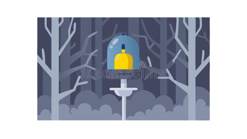 Remote Forest Lighting: Illuminated Wilderness Path, Vector Design ...