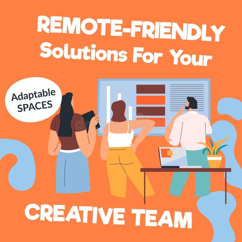 Remote Friendly Solutions for Your Creative Team Stock Vector ...