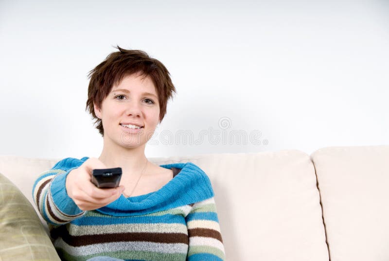 Remote girl stock image. Image of happy, portrait, female - 1742343