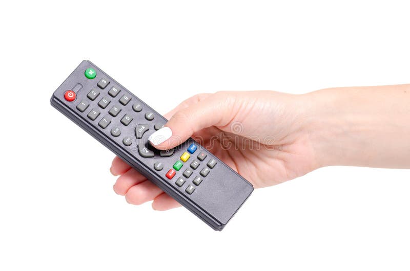 Remote in a hand stock image. Image of finger, media - 127068711