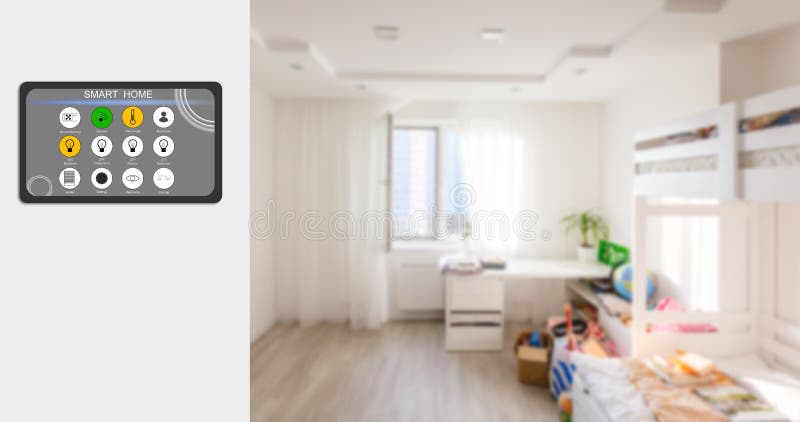 Remote Home Control System on a Digital Tablet or Phone. Stock Photo ...
