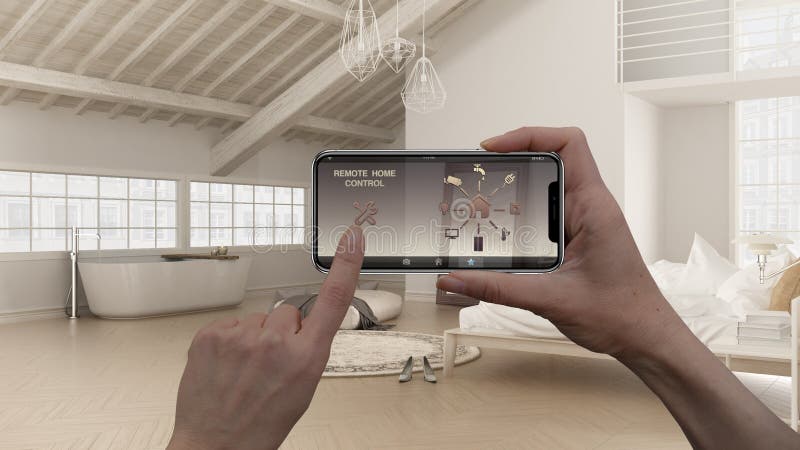 Remote Home Control System on a Digital Smart Phone Tablet. Device with ...