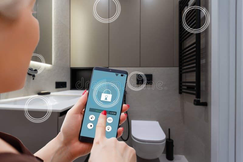 Remote Home Control System on a Phone. Stock Photo - Image of tablet ...