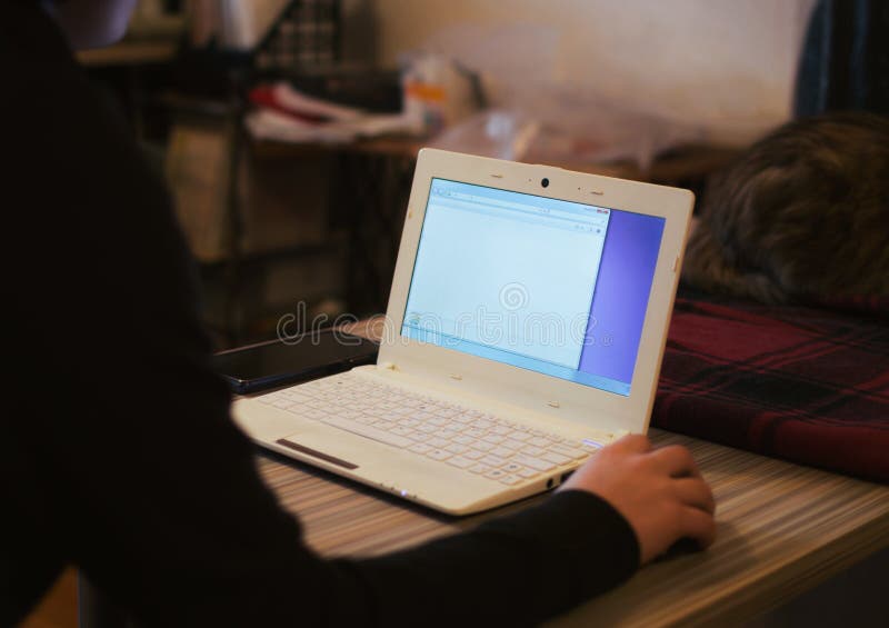 Remote Homework with Laptop and Smartphone Stock Photo - Image of ...