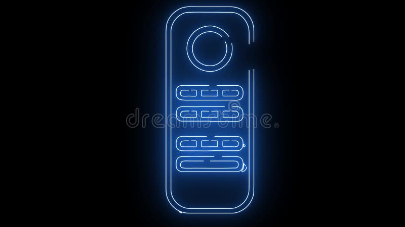 Remote Icon with a Blue Neon Saber Effect Stock Video - Video of ...