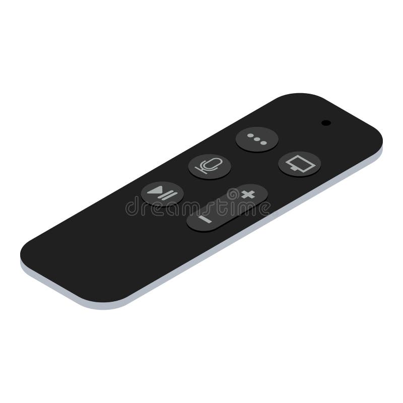 Black Tv Remote Control Front View Isolated White Stock Illustrations ...