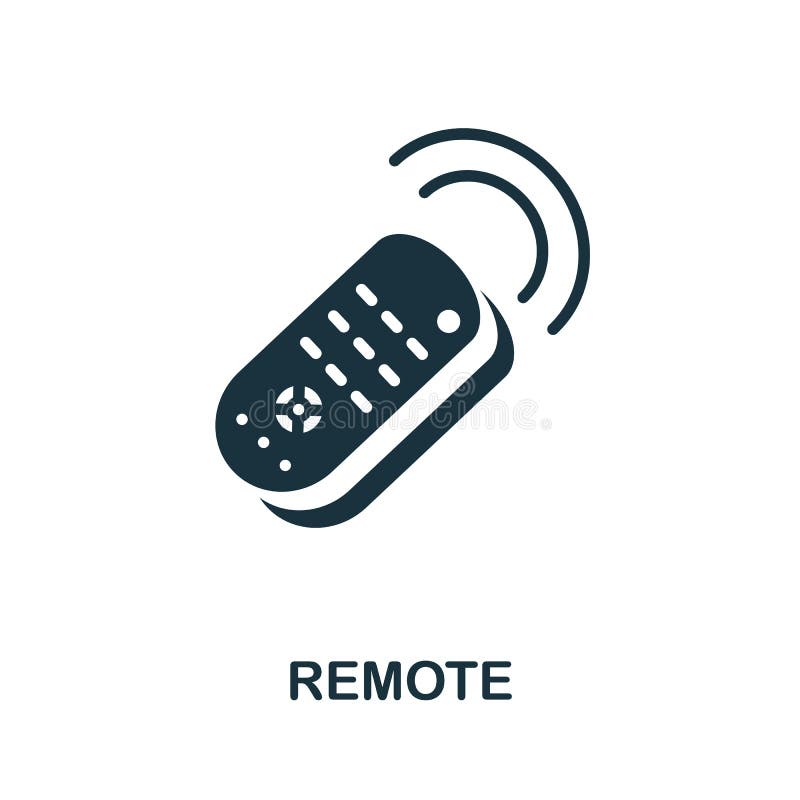 Remote Icon. Monochrome Simple Element from Presentation Collection ...
