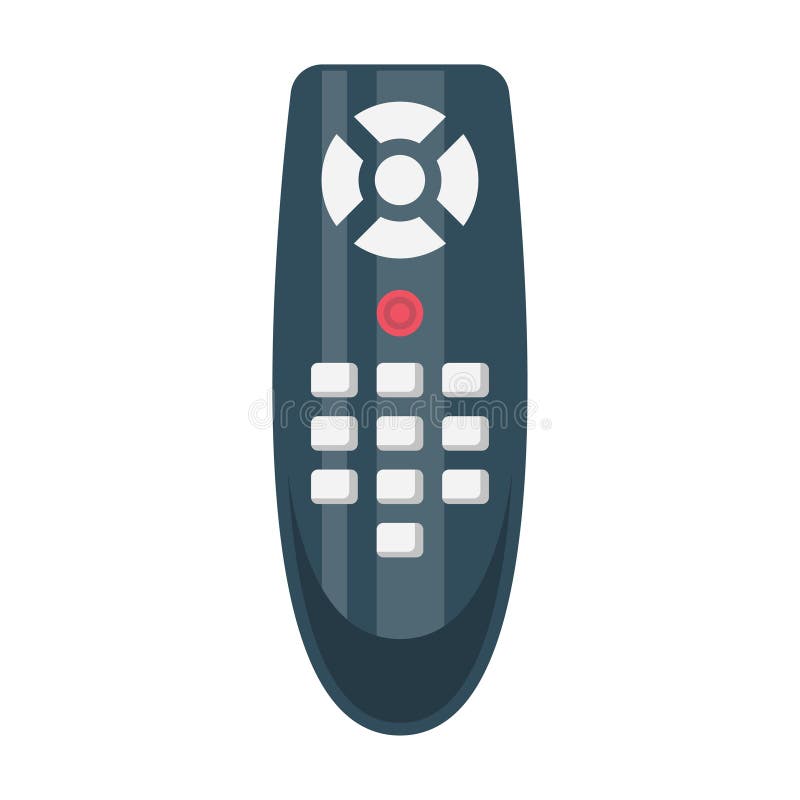 Remote Vector Flat Color Icon Stock Illustration - Illustration of icon ...