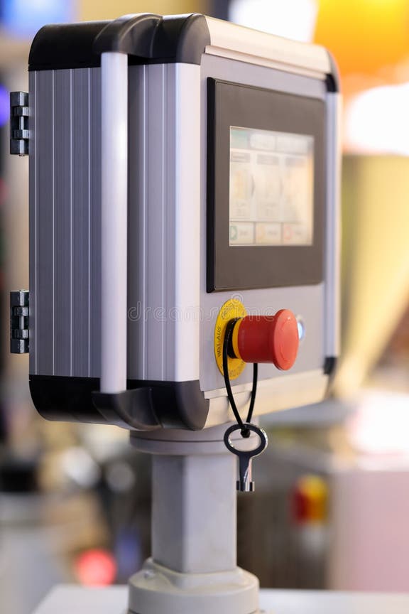 Remote Industrial Control Panel with Touch Screen Stock Image - Image ...