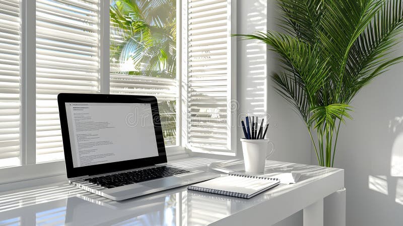 Remote Interview Setup with a Candidate on Laptop in a Stock Photo ...