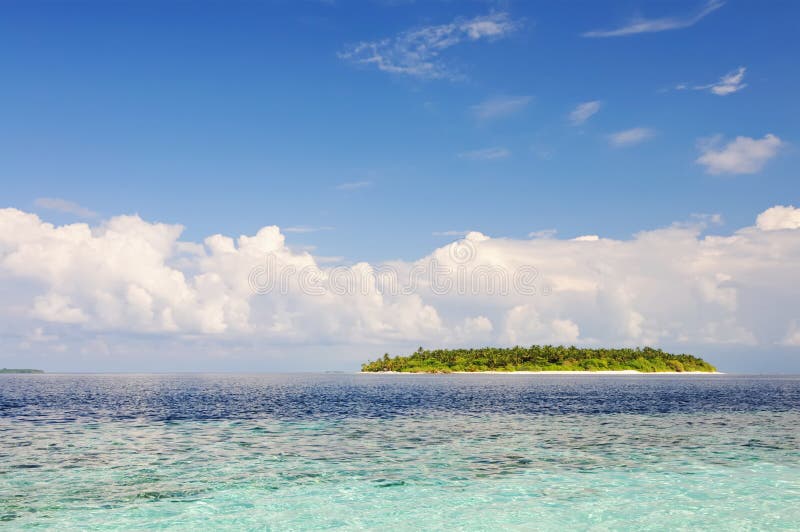 Remote Island stock photo. Image of cloud, seascape, tropical - 17080658