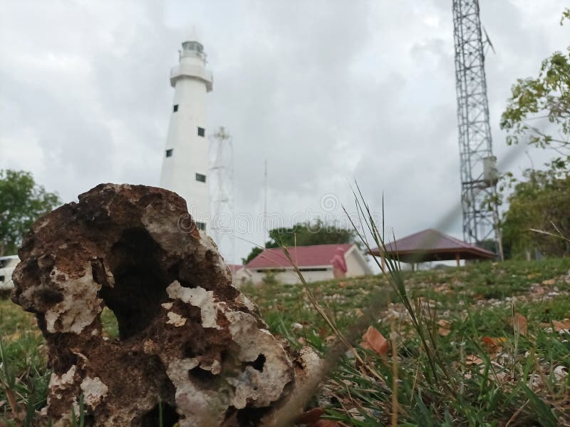 Remote island beacon stock photo. Image of lighthouse - 382778338
